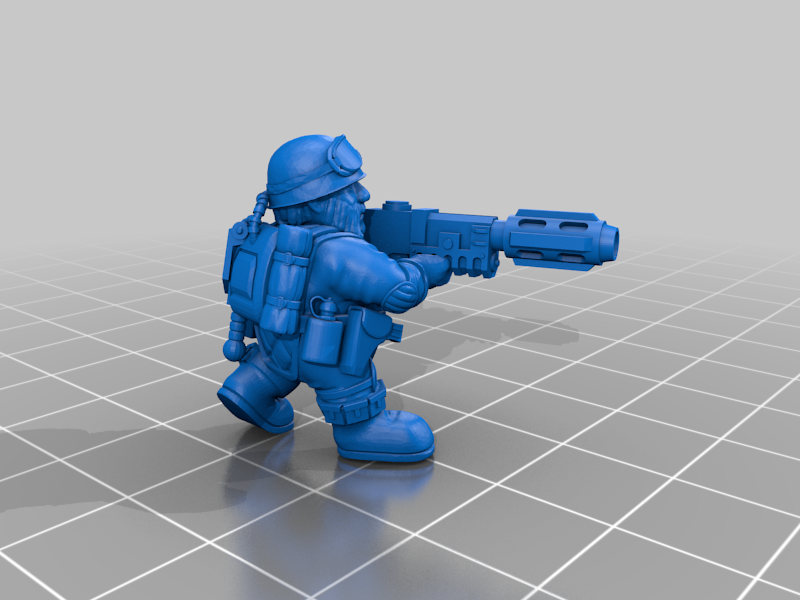 Free 3D file Space Dwarf with laser melting gun 🛰・3D printing model to ...