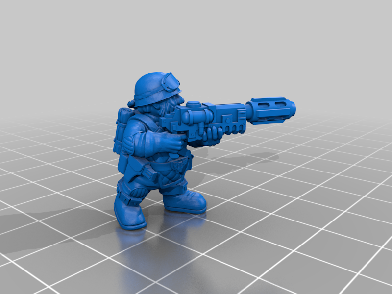 Free 3D file Space Dwarf with laser melting gun 🛰・3D printing model to ...