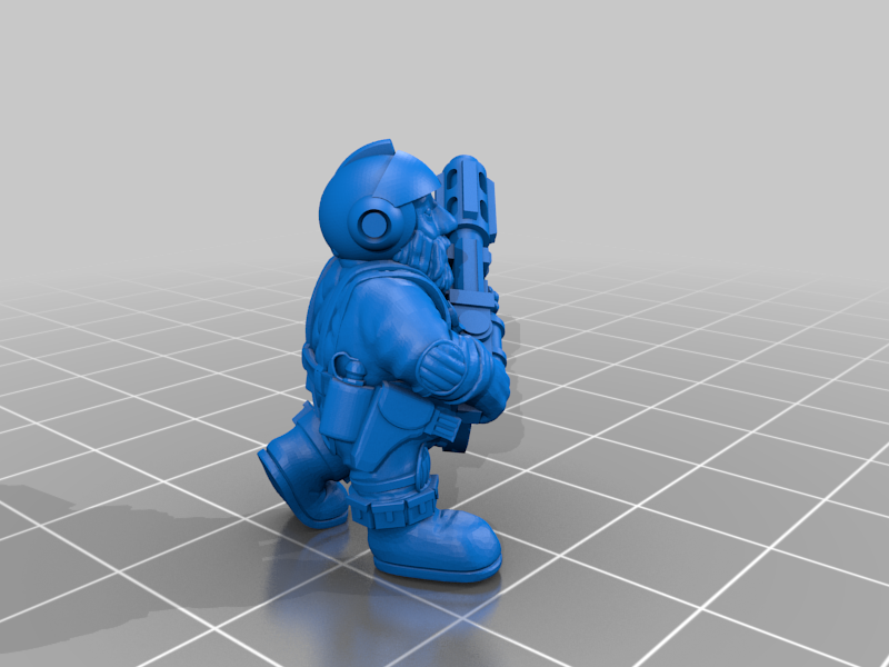 Free 3D file Space Dwarf with laser melting gun 🛰・3D printing model to ...