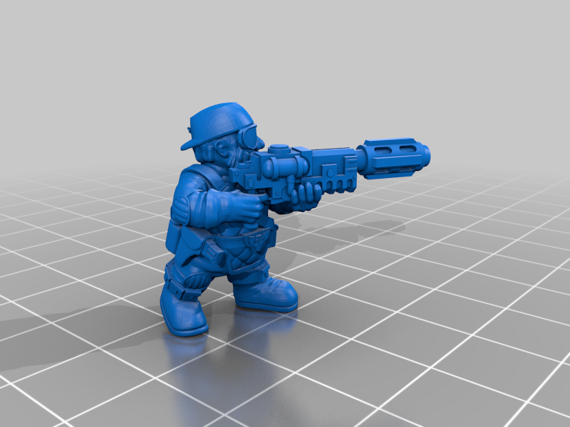 Free 3D file Space Dwarf with laser melting gun 🛰・3D printing model to ...