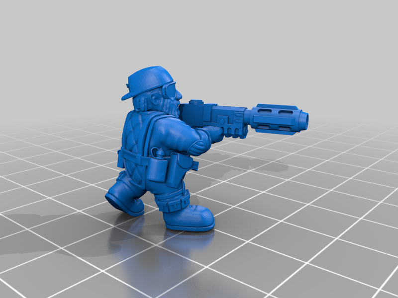 Free 3D file Space Dwarf with laser melting gun 🛰・3D printing model to ...