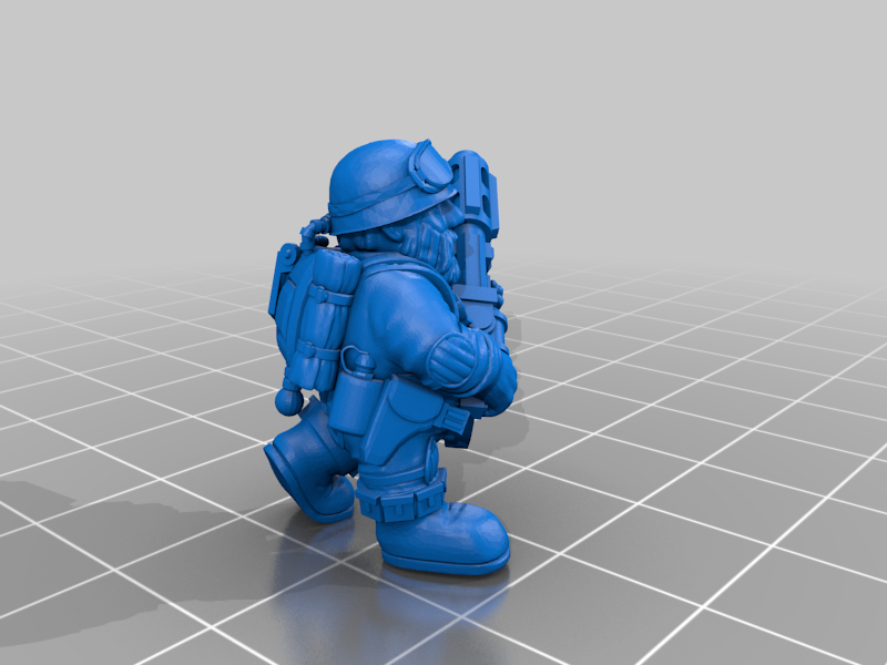 Free 3D file Space Dwarf with laser melting gun 🛰・3D printing model to ...