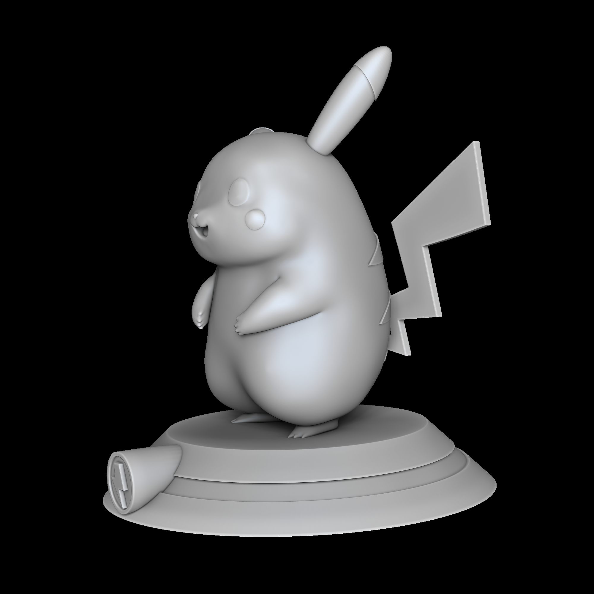 3D file Pikachu fat - Pokemon・3D printable model to download・Cults