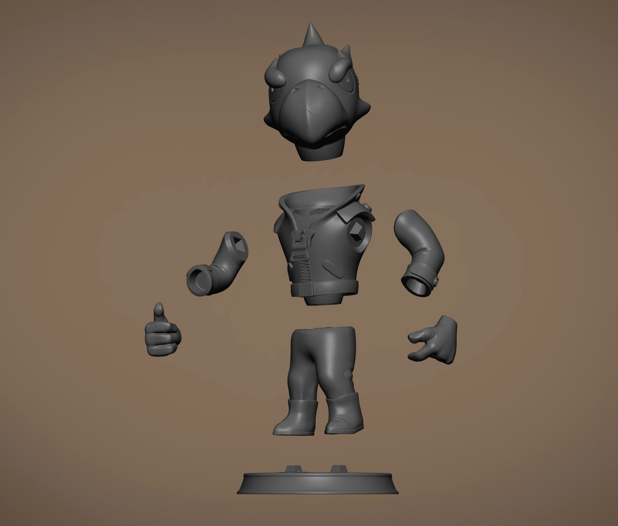 Free STL file Crow from Brawl Stars 3D Print Model 🐦・3D printing idea ...