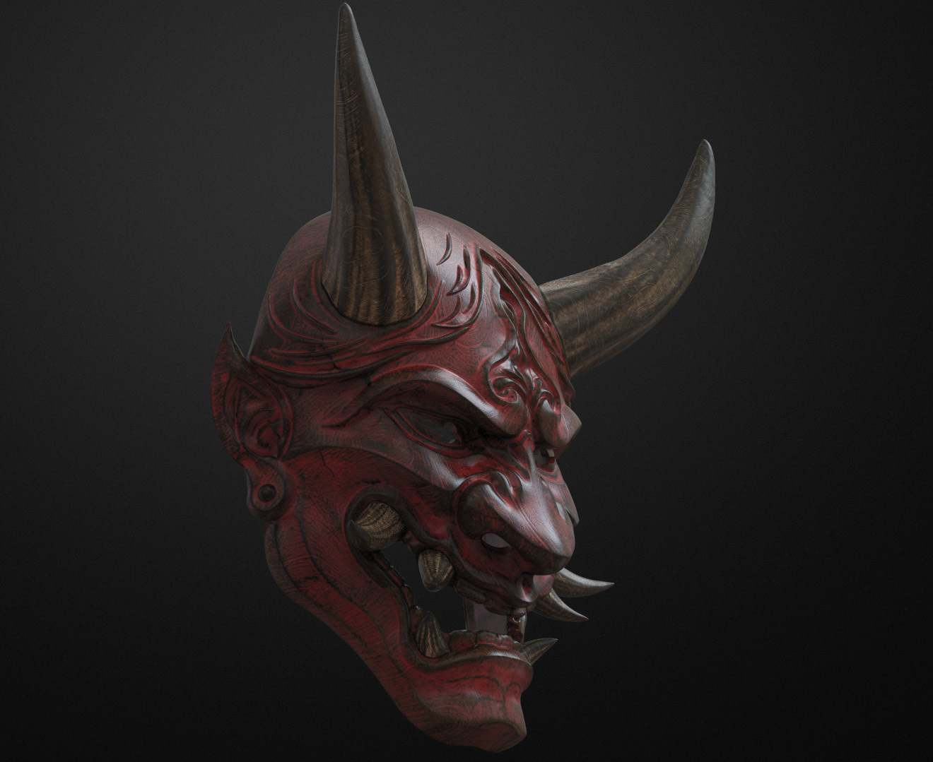 Traditional Japanese Oni Mask