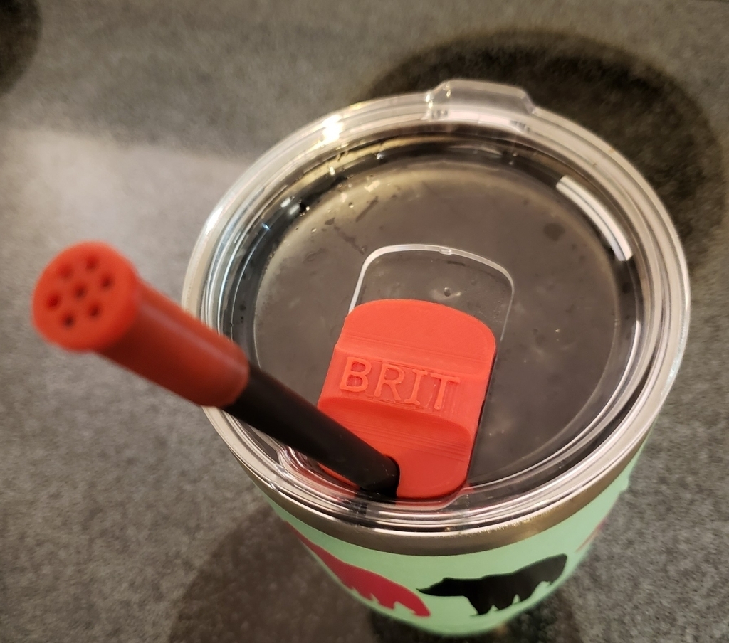 Free 3D file Yeti cup slider with straw hole・3D printer model to ...