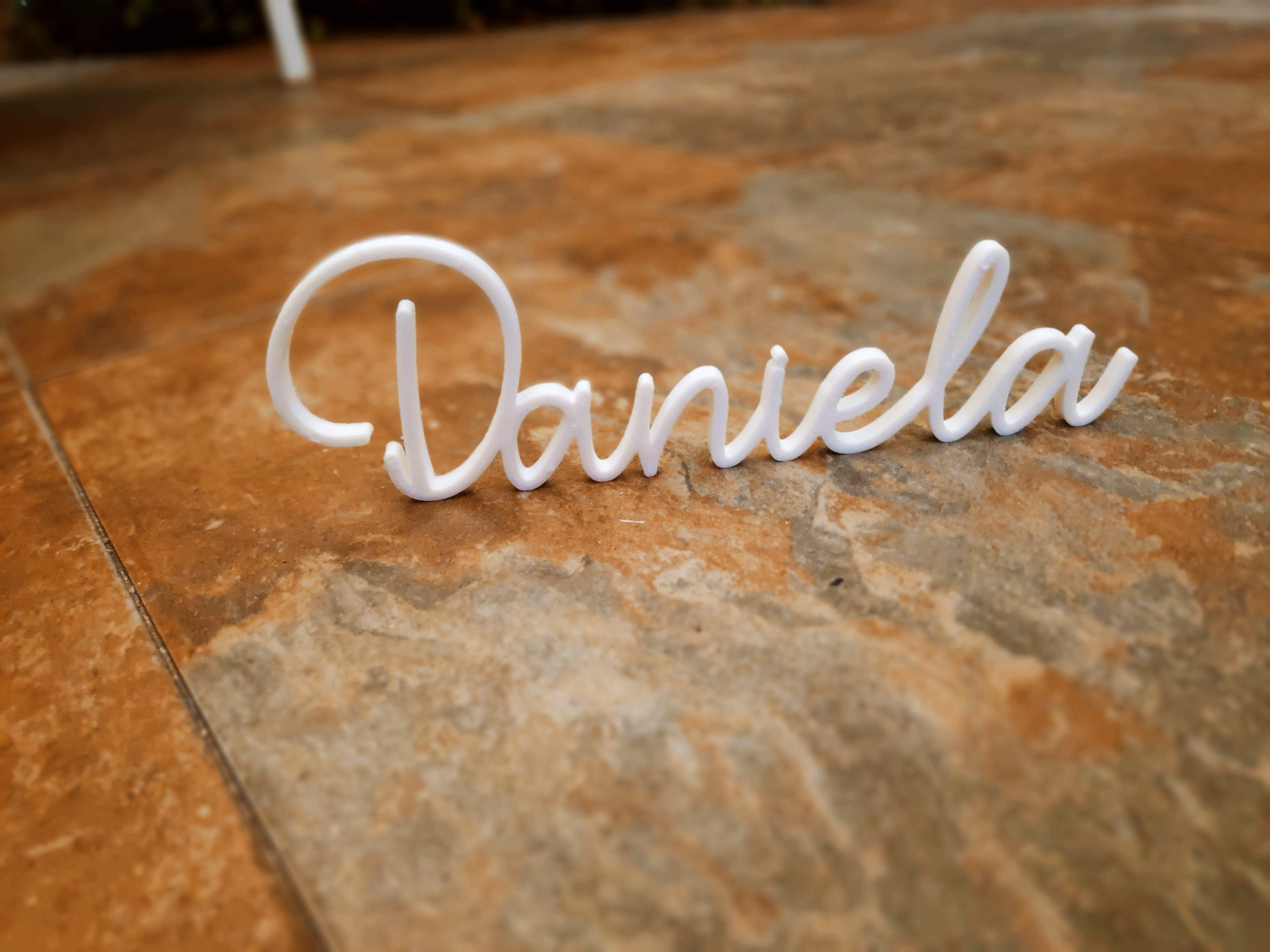 Free STL file name daniela・3D print object to download・Cults