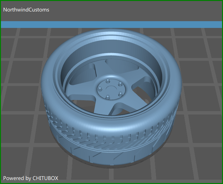 STL file 5 spoke star wheel multiple offsets・Model to download and 3D ...