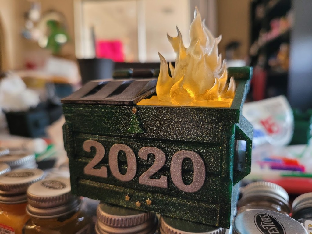 Free 3D file 2020 Dumpster Fire Ornament 🔥・3D printable object to ...