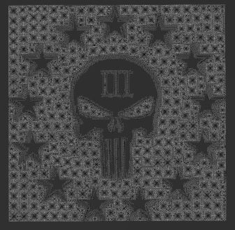 Free STL file 3 Percent Punisher Logo 🚩・Model to download and 3D print ...