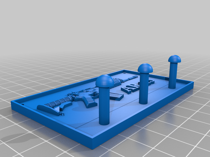 Free 3D file AR 15 Key Holder - w/ Fully embossed rifle sign・3D printer ...