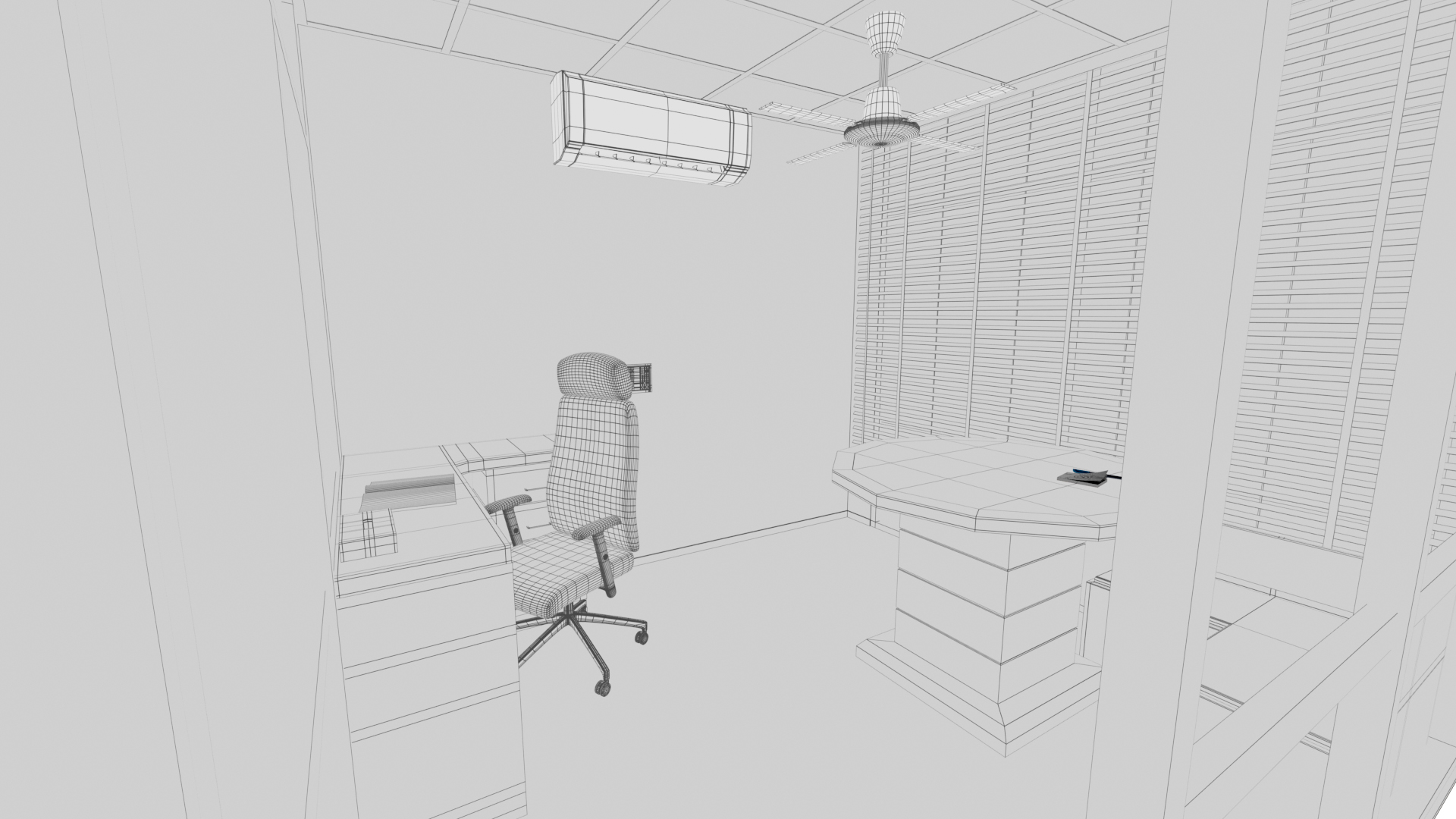 3D file Office cabin Interior 3d model Lowpoly 🏢・3D printable design to ...