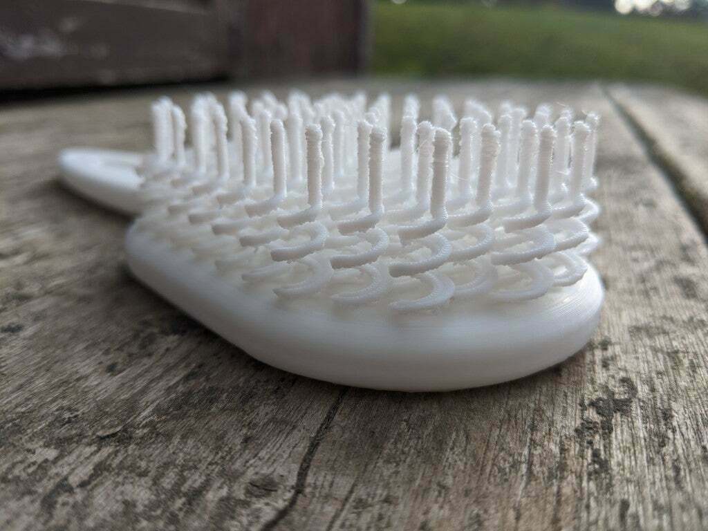 Free STL file Hair Brush (with flexible bristles)・Object to download ...