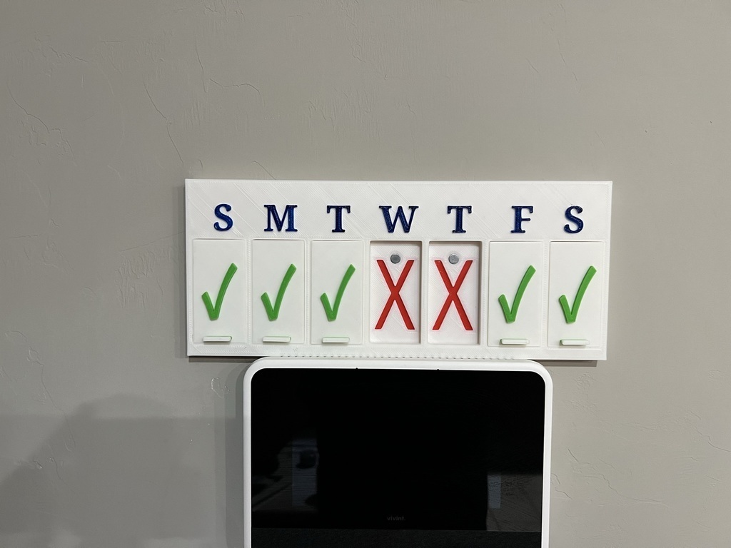 Free 3D file Day of the week checkbox・Model to download and 3D print・Cults