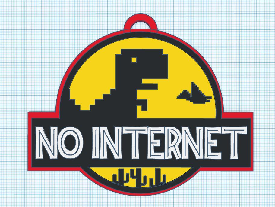STL file NO INTERNET Google Trex・3D printable model to download・Cults