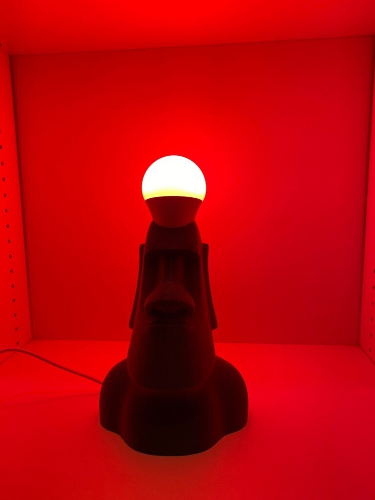 Free STL file Moai Head - Bright Idea Lamp. (very simple)・3D printable ...