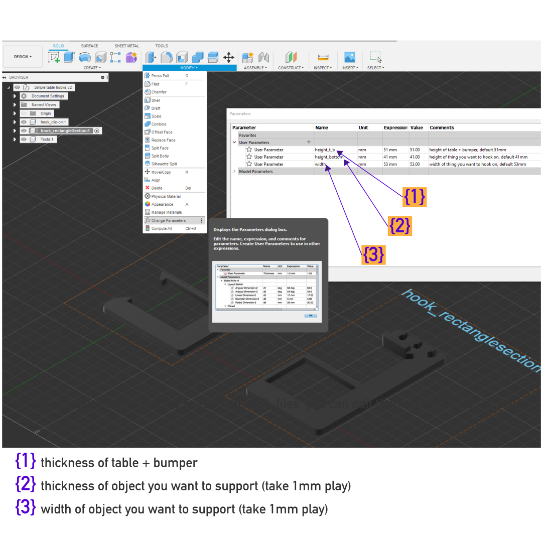 Free STL file Simple table hooks 🪝・3D printable object to download・Cults