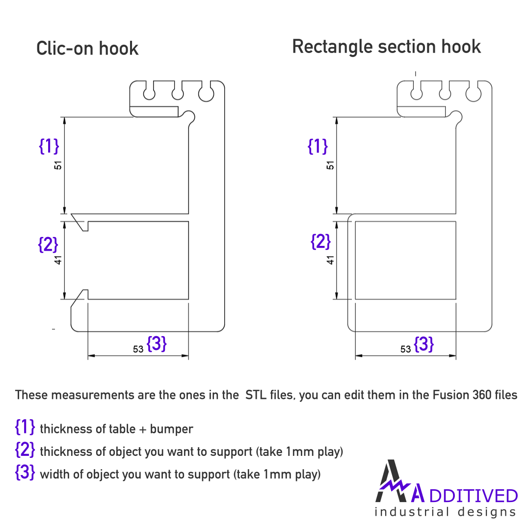 Free STL file Simple table hooks 🪝・3D printable object to download・Cults