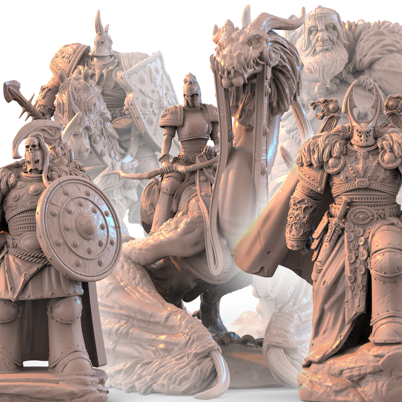 STL file The Dragon Knights (Bundle)・3D printable design to download・Cults