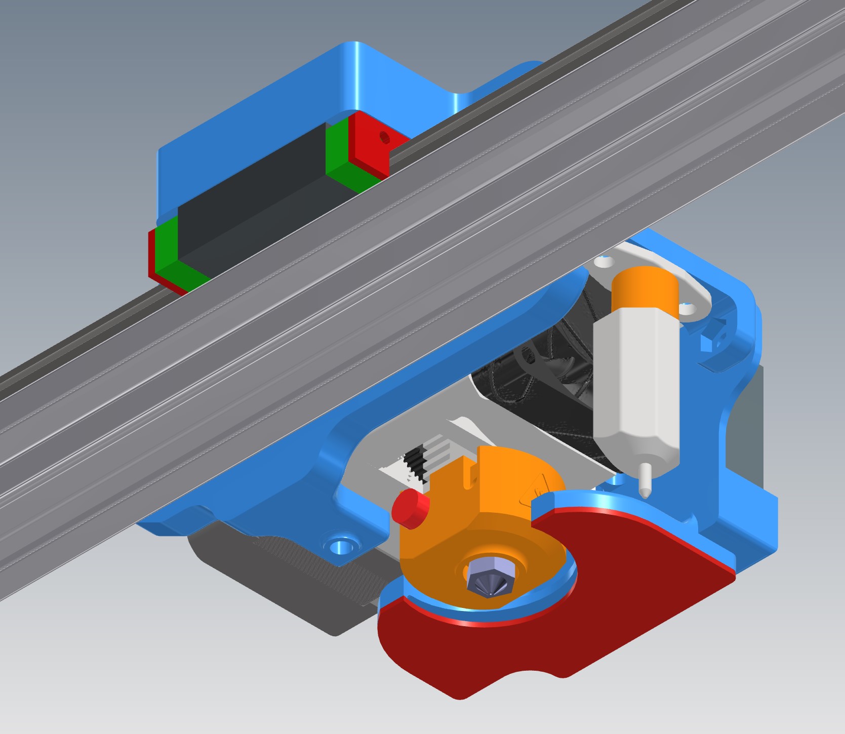Free STL file BQ V2.0 extruder head support on linear rail 🔧・3D printer ...
