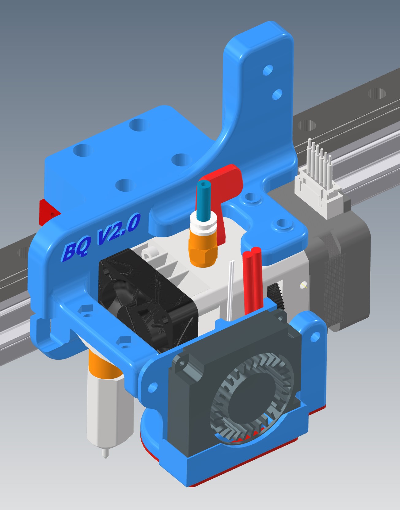 Free STL file BQ V2.0 extruder head support on linear rail 🔧・3D printer model to download・Cults