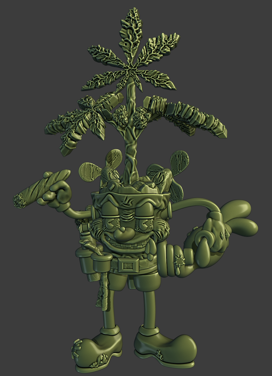 STL-Datei Captain Cannabis!・Design für 3D-Drucker zum herunterladen・Cults