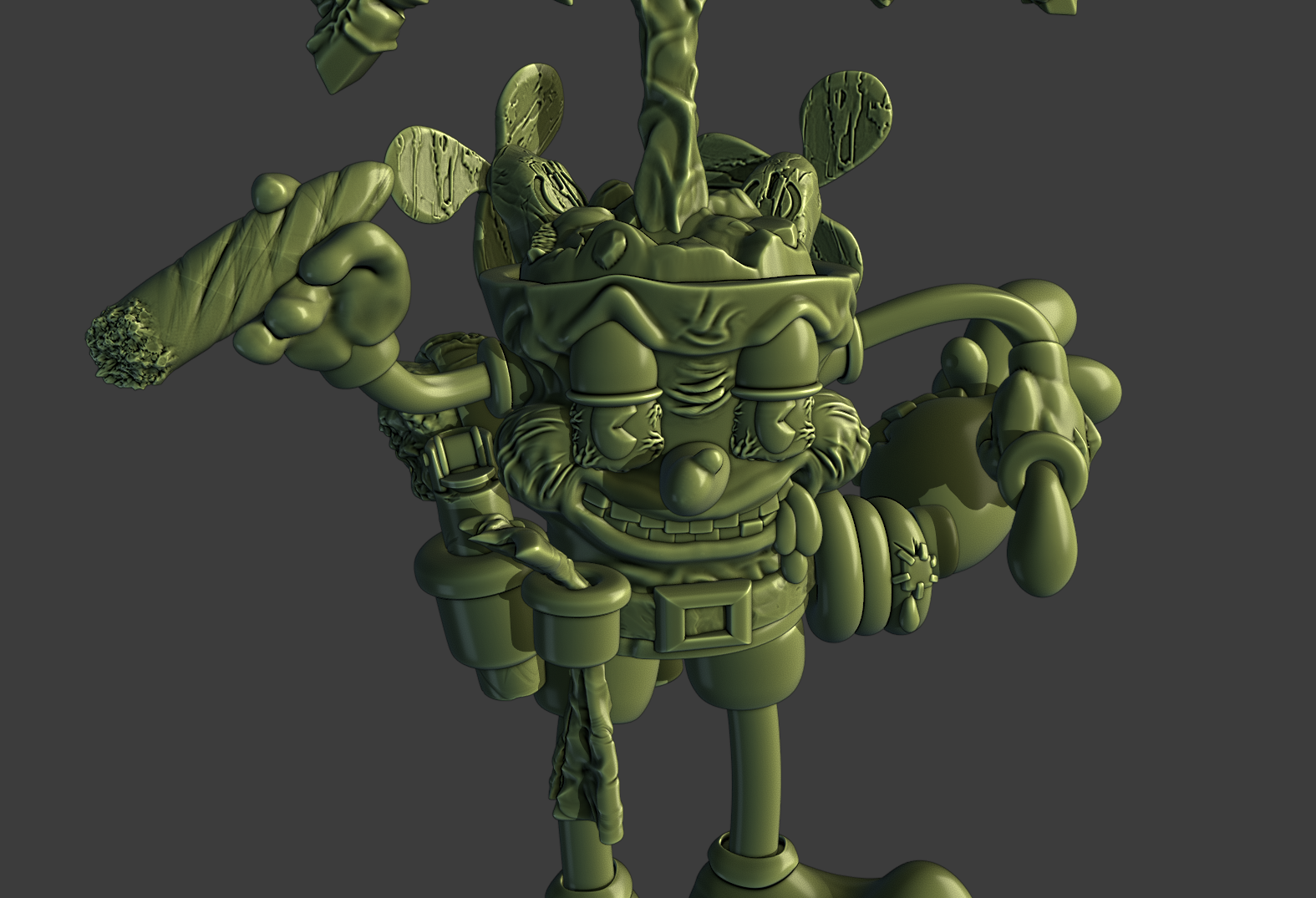 STL file Captain Cannabis!・3D printer design to download・Cults