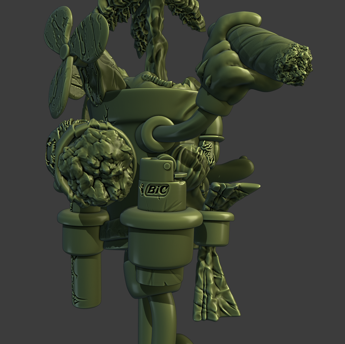 STL file Captain Cannabis!・3D printer design to download・Cults