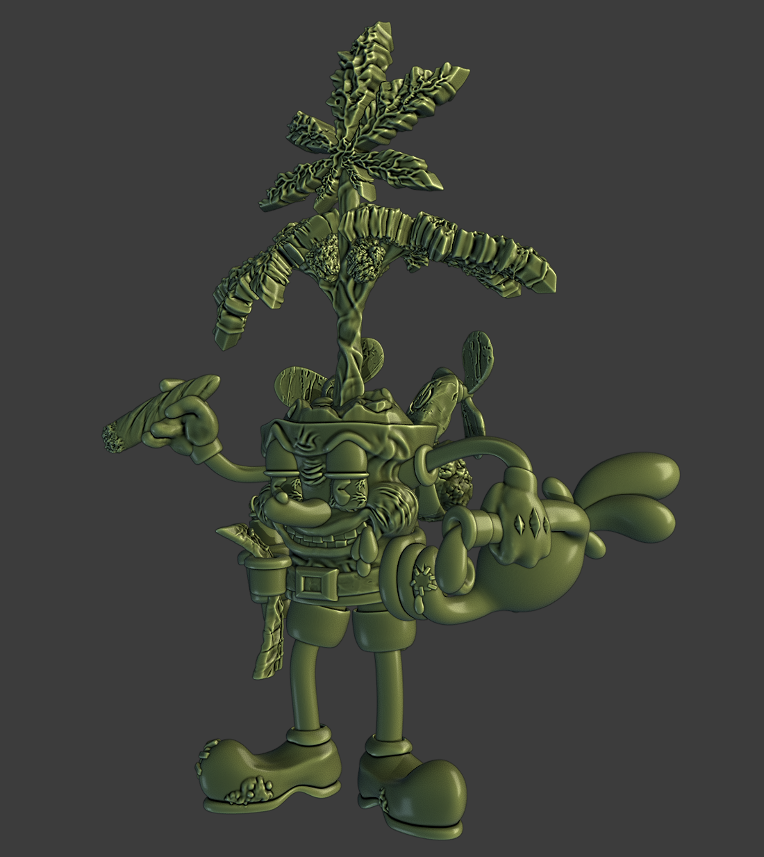 STL file Captain Cannabis!・3D printer design to download・Cults