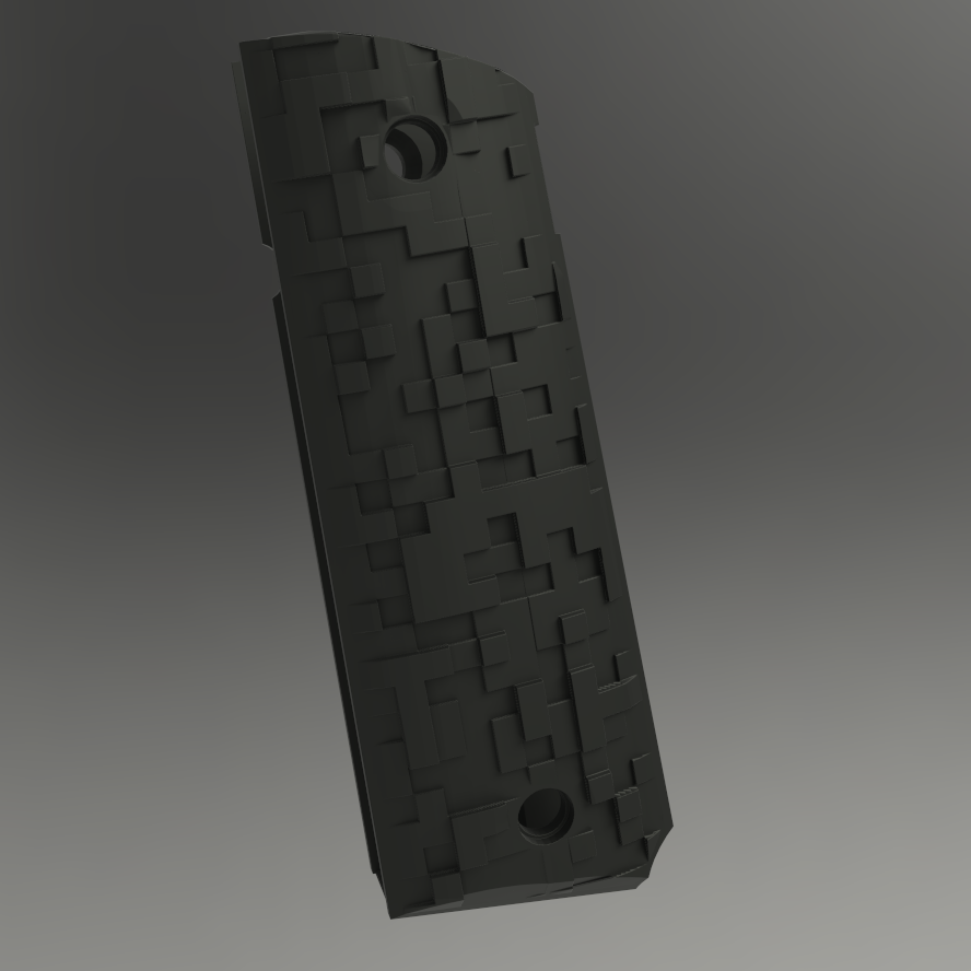 3D file COLT 1911 CLASSIC SHAPE GRIP PIXELS・3D printer design to ...
