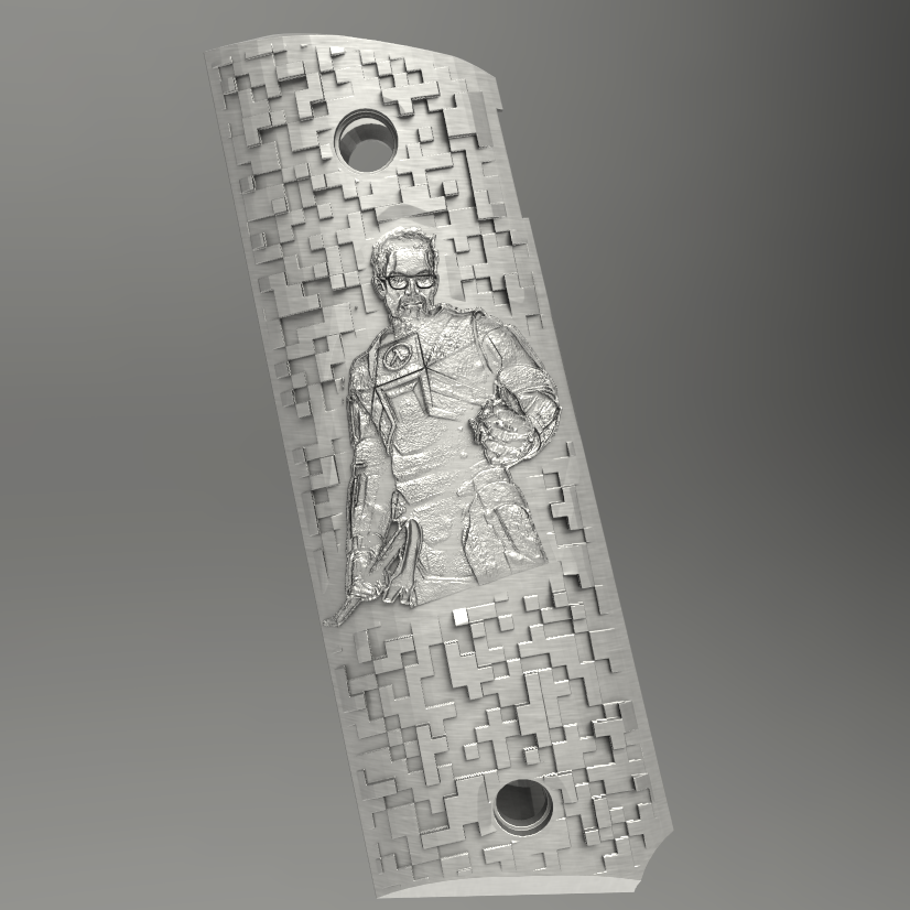 3D file COLT 1911 SPECIAL HALF-LIFE THEME GRIPS!! 2 THEMES IS ONE ...