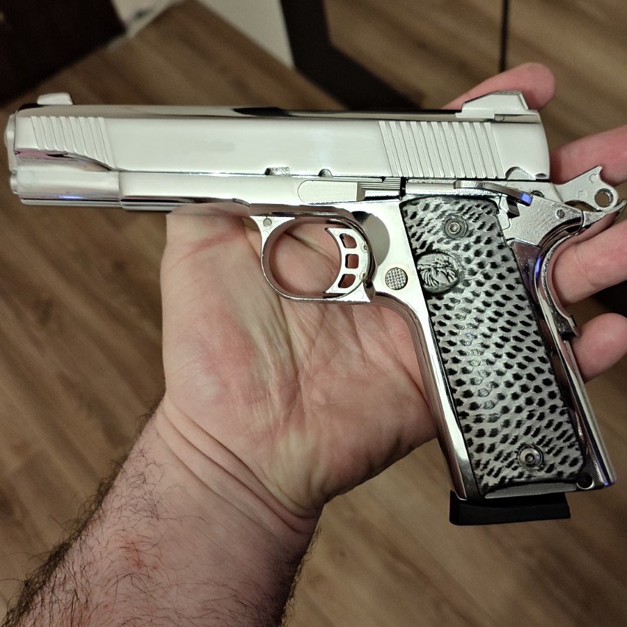 3D file Colt 1911/clones grips Dragon Armor theme・3D printing model to ...