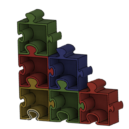 Download STL file CUTE PUZZLE DESK ORGANIZER WITH DRAWER • 3D printable ...