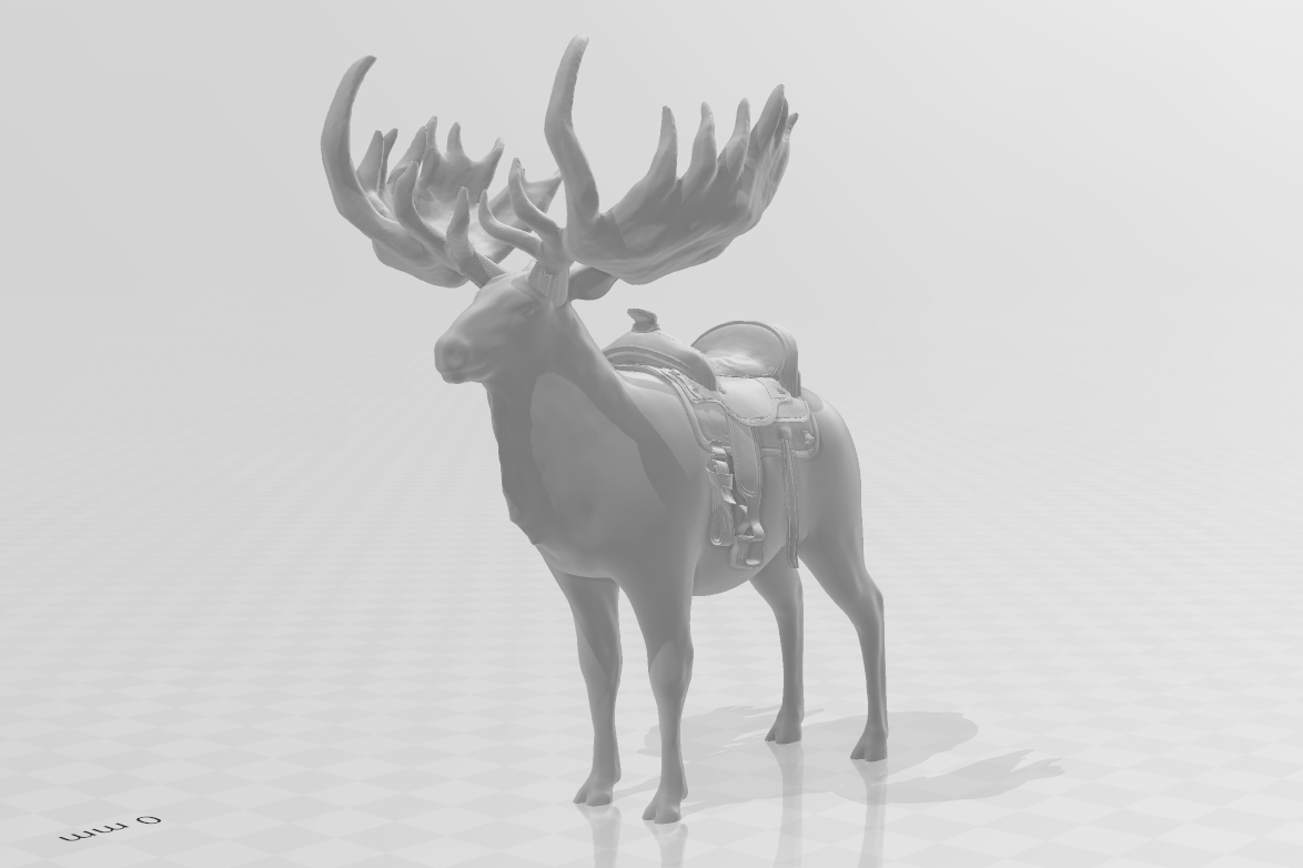 STL file Giant Elk / Irish Elk Miniature (with and without base) 🦌 ...