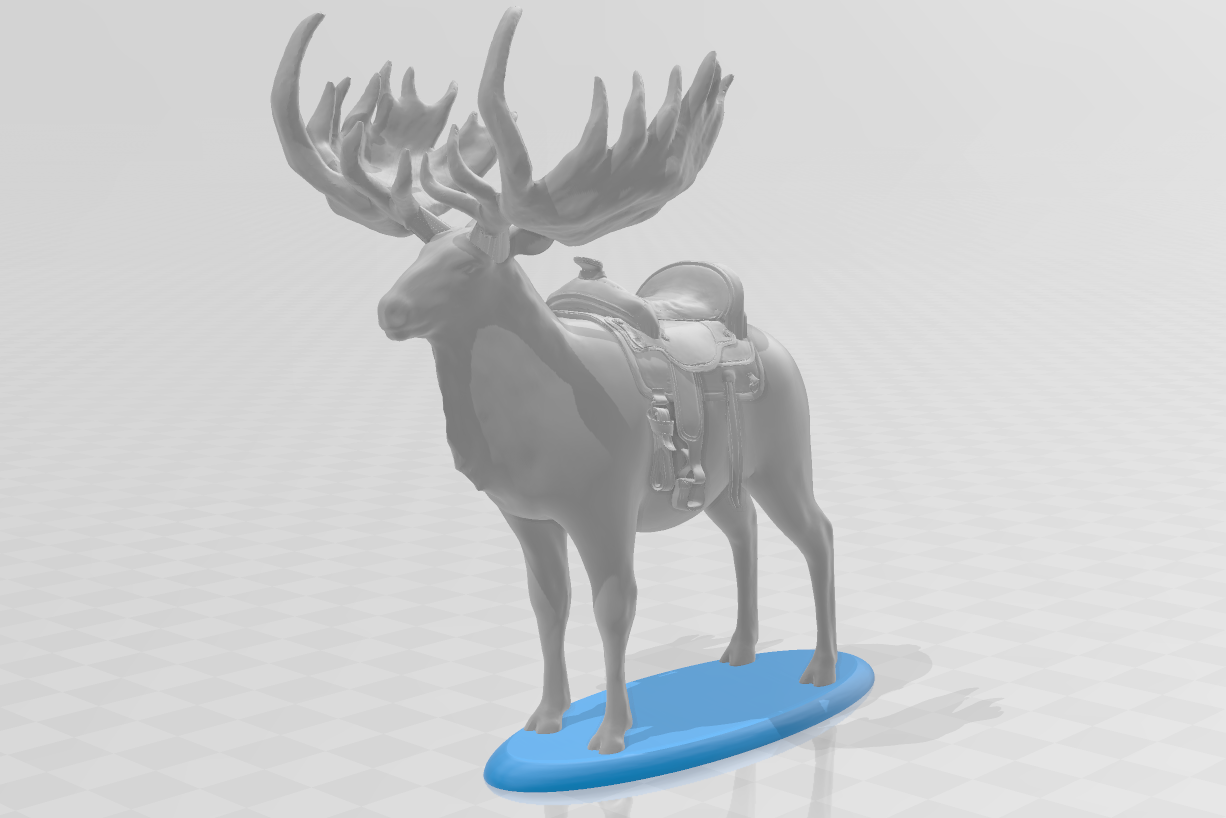 STL file Giant Elk / Irish Elk Miniature (with and without base) 🦌 ...