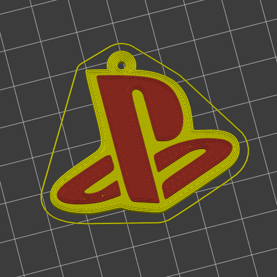 3D file Key ring logo playstation・Template to download and 3D print・Cults