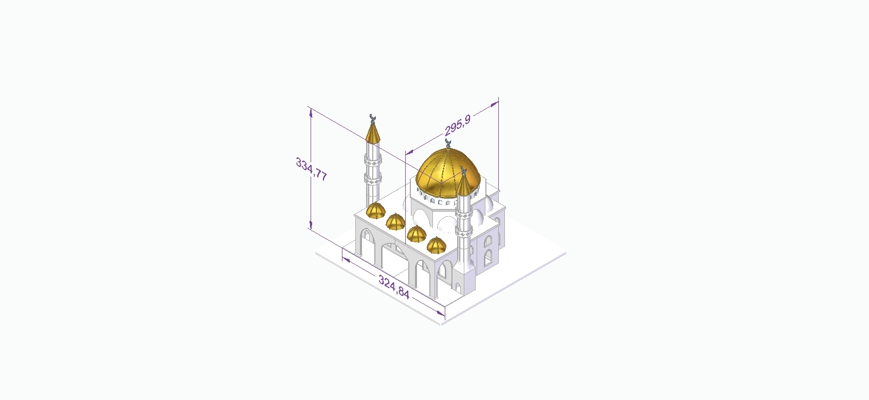 STL-Datei Mosque・3D-druckbares Modell zum herunterladen・Cults