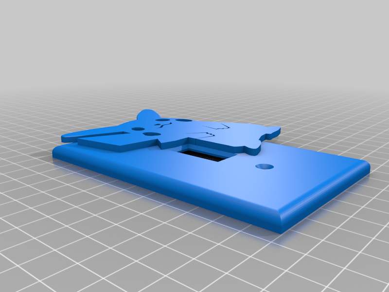 Free 3D file Pikachu Light Switch (US) 🏠・3D printing template to ...