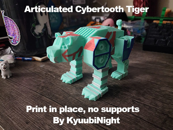 Free 3D file Cybertooth Tiger (Articulated robot sabertooth tiger)・3D ...