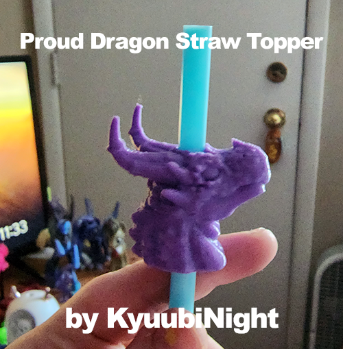 Free STL file Proud Dragon Straw Topper・3D printing template to ...