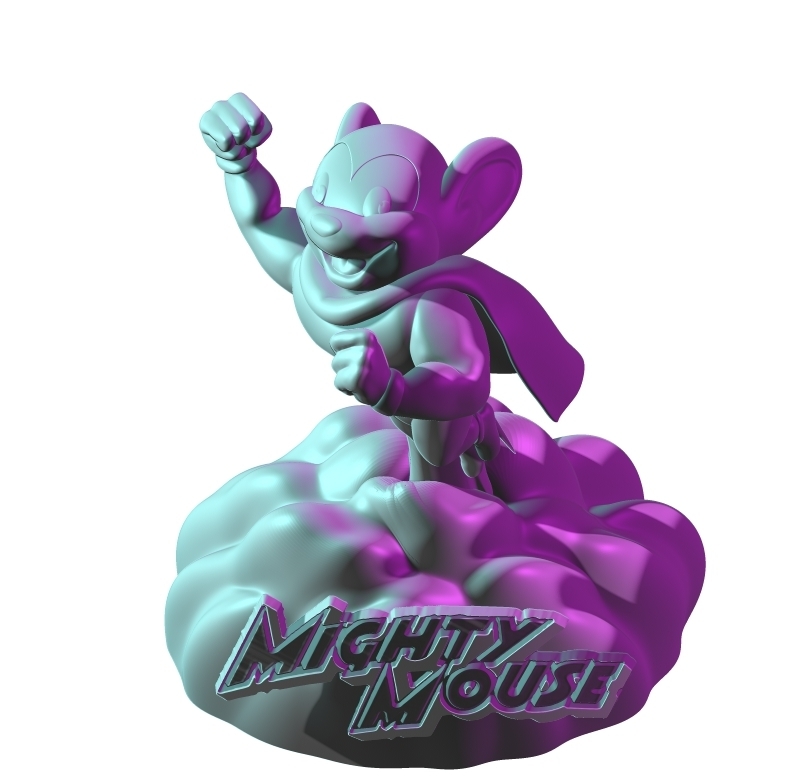 OBJ file Mighty mouse super mouse・3D print object to download・Cults