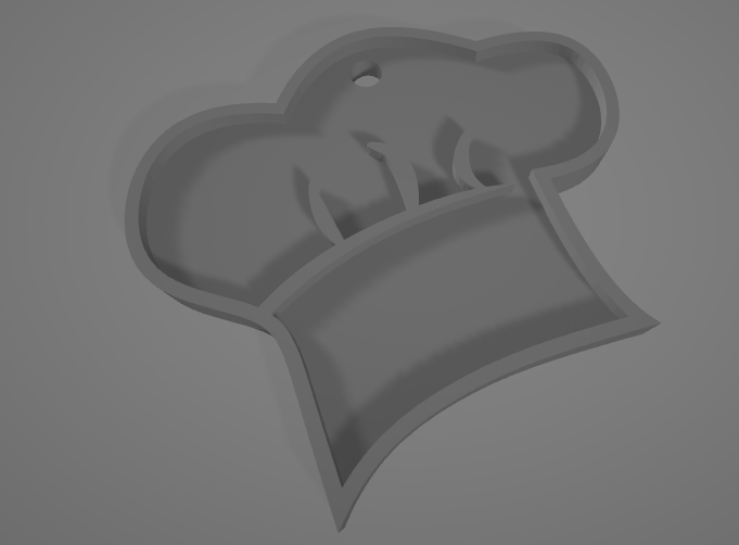 STL file chef hat keychain nameless・3D printable design to download・Cults