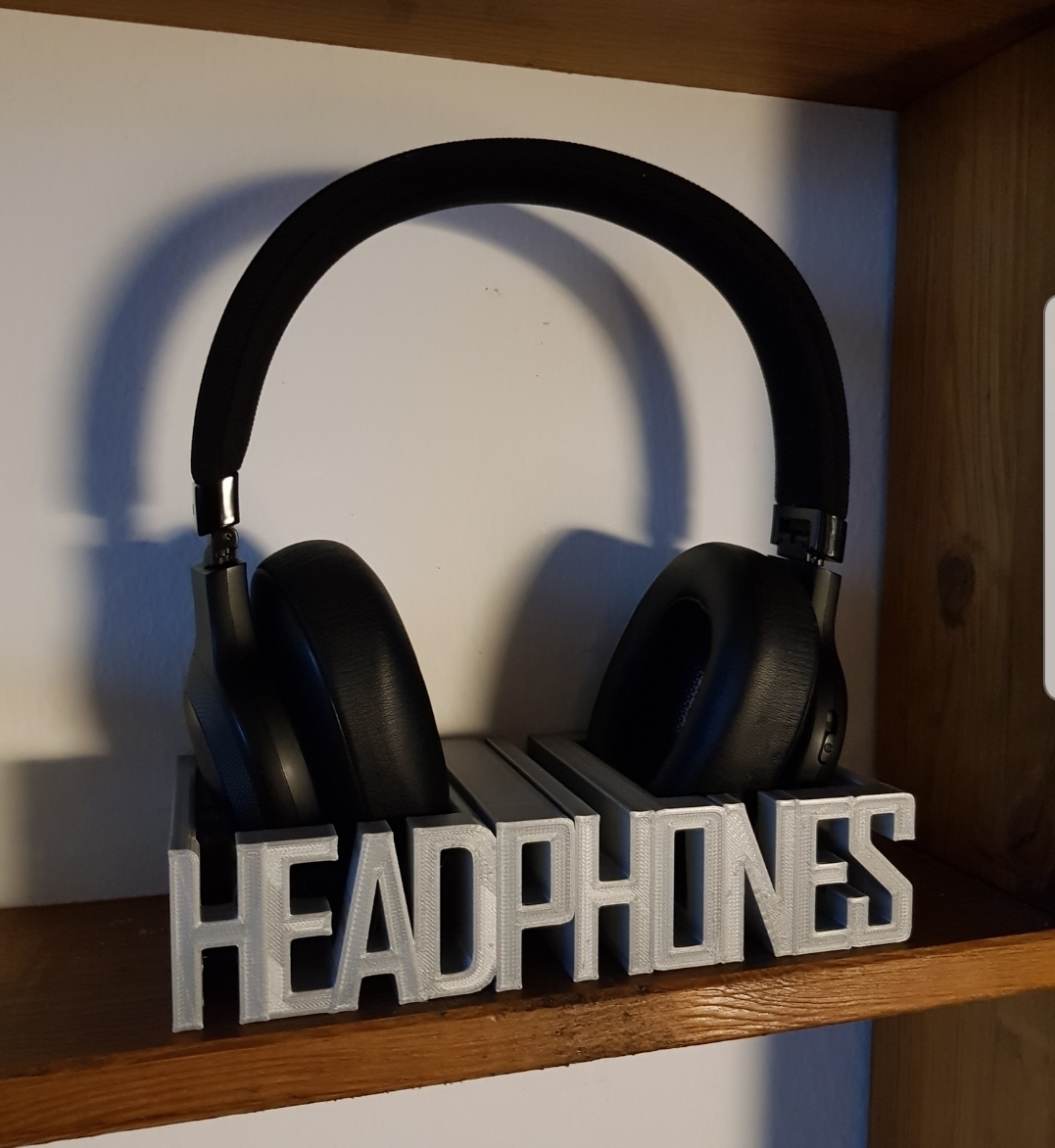 STL file Headphone holder "Letters"・3D printer design to download・Cults