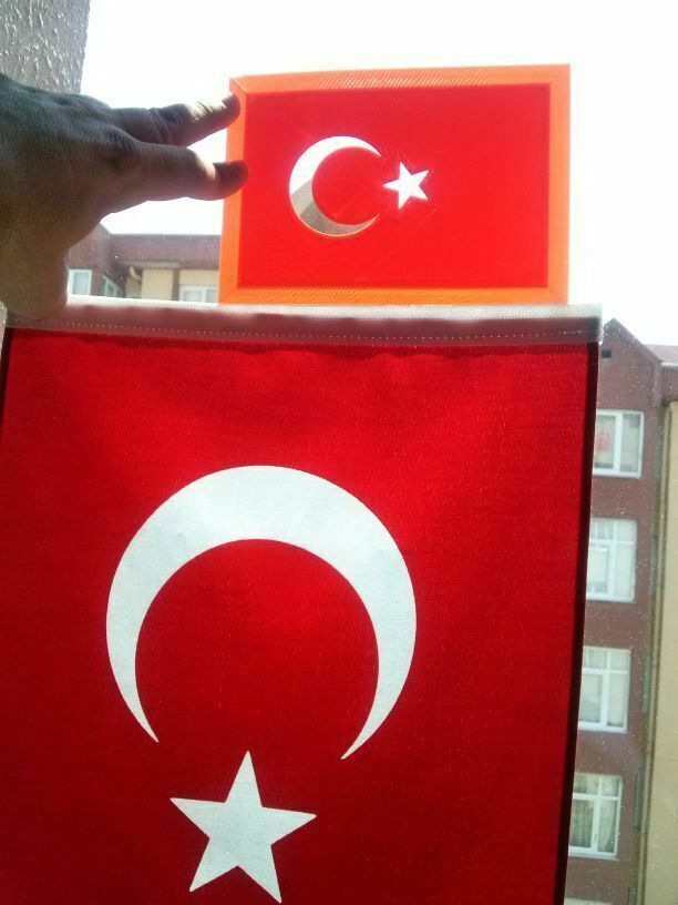 Free STL file TURKISH FLAG・3D printer design to download・Cults