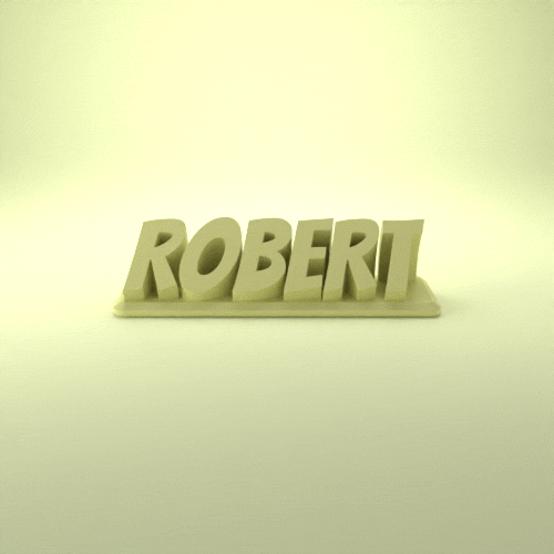 Archivo STL Robert 3D Nametag - 5 Fuentes 🪑・Objeto imprimible en 3D ...