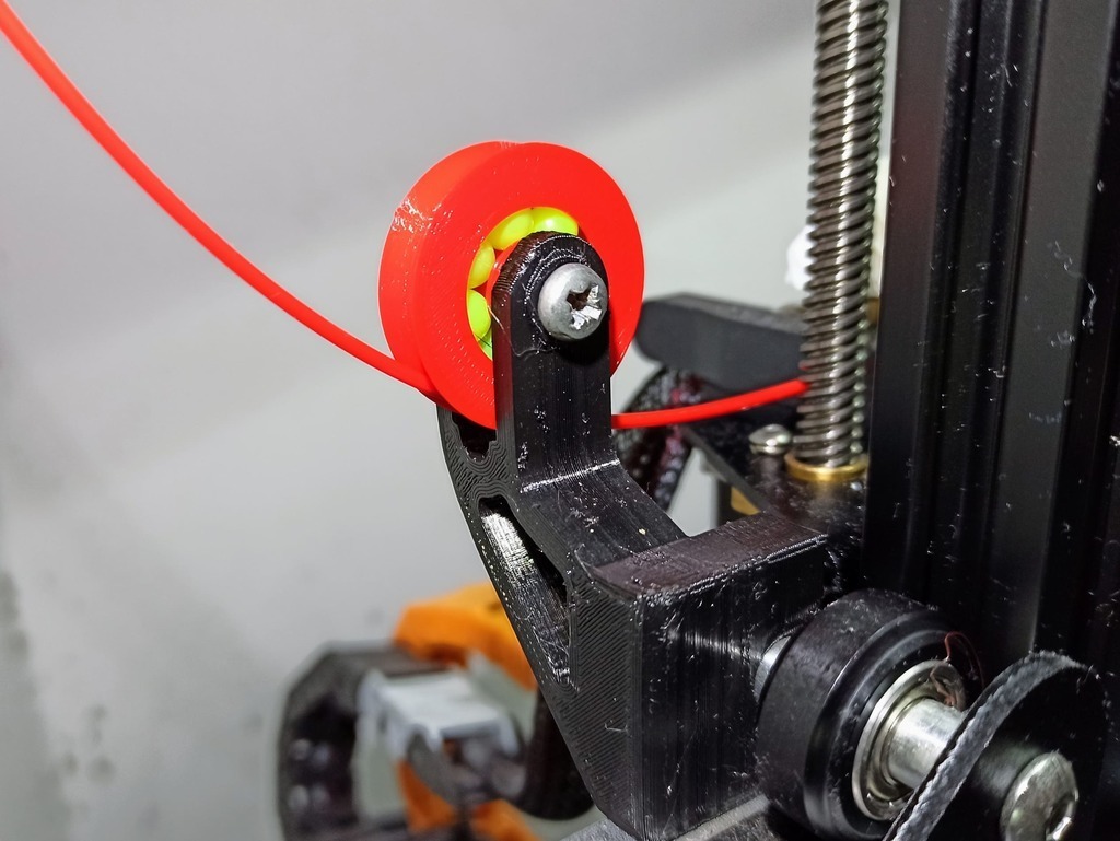 Free 3D file filament guide with 3D printed bearing・3D printer model to ...