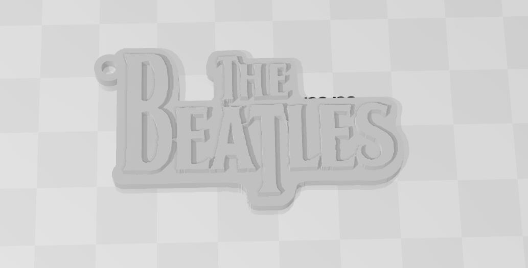 STL file The Beatles logo keychain・Template to download and 3D print・Cults