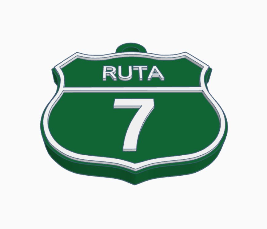 STL file Route 7 Sign / Key ring 🔑・3D printable design to download・Cults