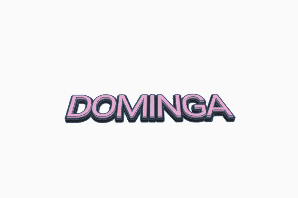 STL file Dominga Name Sign・3D printing model to download・Cults
