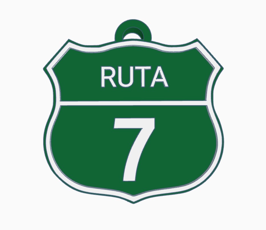 STL file Route 7 Sign / Key ring 🔑・3D printable design to download・Cults